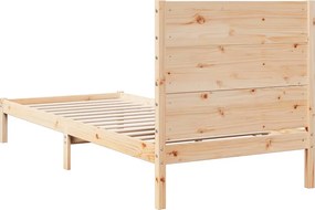 Prodloužený rám postele bez matrace 90 x 210 cm masivní dřevo 3309267