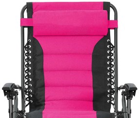 Delux nulová gravitační zahradní židle, ve více barvách-pink