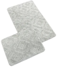 Bellatex koupelnové předložky BANYSILVER bez výkroje sada 60x100, 60x50 cm Světle šedá