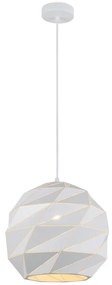 Italux ITALUX PND-2424-1L-WH - Lustr na lanku PALERMO 1xE27/40W/230V pr. 32 cm bílá IT0592