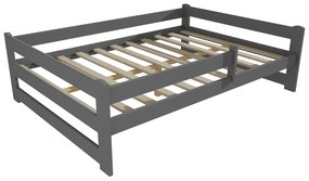 Vomaks Dětská postel DP 019 XL se zábranou Rozměr: 160 x 200 cm, Barva: surové dřevo