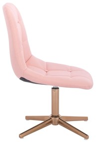 LuxuryForm Židle SAMSON na zlatém kříži - růžová