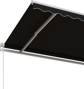 Automatická zatahovací markýza 450 x 350 cm antracitová 3069009