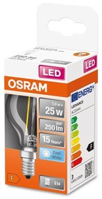 Mini LED žárovka E14 2,5 W CLASSIC P, studená bílá