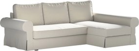Potah na pohovku IKEA Backabro rozkládací se šezlongem barva šedá látka sametová