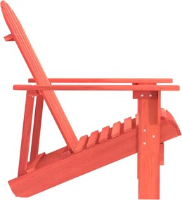 Zahradní židle Adirondack masivní jedlové dřevo červená 315873