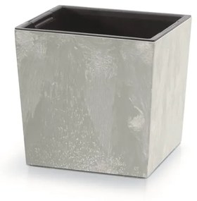 MAXIVA Květináč - URBI SQUARE LOW Beton Effect, 24x24 cm Barva: beton