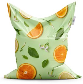 Sablio Sedací vak Classic Citrus a květ - 150x100 cm