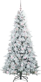 Umělý Skládací Vánoční Strom s stojanem Bílá 210 cm PE a PVC 3397499