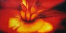 Ohnivý květ - 60 x 120 cm
