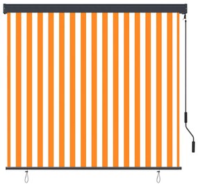 vidaXL Marketos Venkovní roleta 160 x 250 cm bílooranžová