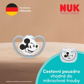 NUK Dudlík Perfect Match Air Mickey 6-18 m 1 ks box  Red