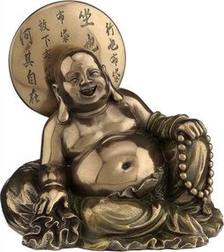 Figurka Socha radostný sedící buddha Veronese WU75281A4