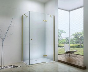 Mexen Roma sprchový kout 100x80cm, 6mm sklo, zlatý profil-čiré sklo, 854-100-080-50-00