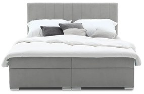 Čalouněná postel GRENLAND s pružinovou matrací 160x200 cm Světle šedá