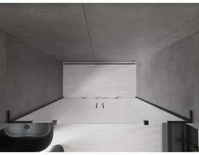 Mexen Velar L Duo, posuvné sprchové dveře do otvoru 200 cm, 8mm sklo námraza, černá matná, 871-200-003-32-70
