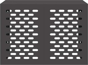 vidaXL Ochrana klimatizace Černá 100 x 50 x 70 cm Ocel [865897]