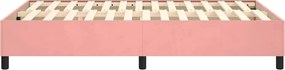 Rám postele s boxspringem růžový 120 x 200 cm samet 3121113