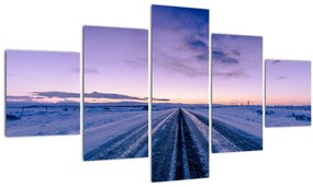Obraz silnice v zimě (125x70 cm)