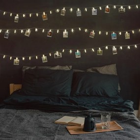 DecoKing Světelný řetěz na fotografie teplá bílá, 20 LED