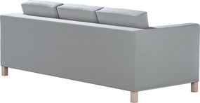 Potah na pohovku IKEA  Karlanda 3-místná nerozkládací, krátký barva šedá látka sametová