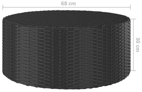 vidaXL Marketos 5dílná zahradní sedací souprava s poduškami polyratan černá