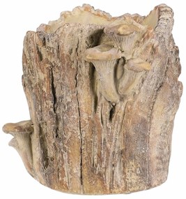 Obal betonový - pařez s houbami, 20 x 18 x 18 cm, 20 cm