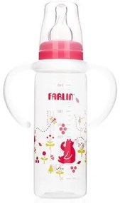 Farlin Kojenecká láhev standart s držátkem 240 ml Modrá