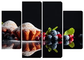Vícedílný obraz Muffiny S Ovocem Nedostatek Nedostatek Přírodní plátno 200x150