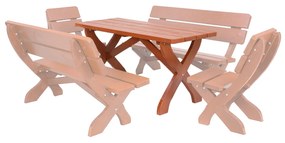 Drewmax MO111 stůl - Zahradní stůl z masivního smrkového dřeva 150x65x72cm - Týk