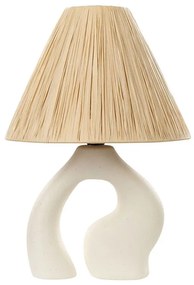 Keramická stolní lampa bílá BARBAS Beliani