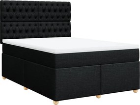 Box spring postel s matrací černá 140x200 cm textil 3293612
