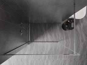 Mexen Kioto-F sprchová stěna Walk-in s rámem 130 x 202 cm, transparentní 8 mm, chrom - 800-130-104-01-00
