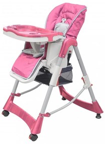 Dětská jídelní židlička Deluxe Dekorhome Růžová