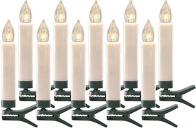Bezdrátové LED svíčky na stromeček sada 10 ks