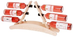 Stojan na víno 634 - Dřevěný stojan na 6 lahví vína