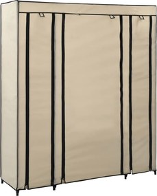 vidaXL Šatní skříň s přihrádkami a tyčemi 150x45x176 cm textil [282435] Barva: Šedá