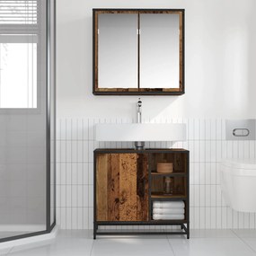 Sada koupelnového nábytku 2 ks Staré dřevo 65 x 33 x 60 cm 3402402