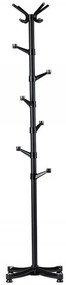 ModernHome Stojanový věšák 180x48cm - černý, YLT-0610 BLACK