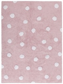 Pro zvířata: Pratelný koberec Polka Dots Pink-White-120x160