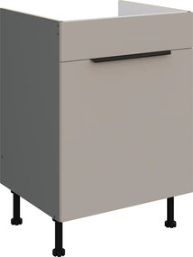 Kuchyňská linka ARIA ta | 300 + 180 cm | UNI dvířka | výška 251 cm | EXTRA VYSOKÁ | ANTIFINGER povrch | antracit/béžová