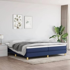 Rám postele s boxspringem modrý 200 x 200 cm textil 3120644