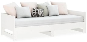 Výsuvná postel bílá masivní borovice 2x (80 x 200) cm,  820258
