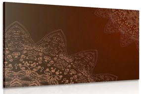 Obraz moderní prvky Mandaly v odstínech hnědé - 120x80 cm