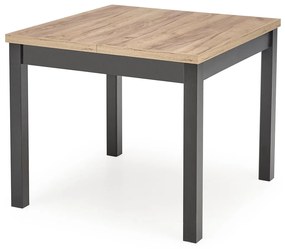 Rozkládací stůl Tiago čtverec 90 dub kraft / černý