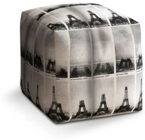Sablio Taburet Cube Eiffelova věž stavba: 40x40x40 cm