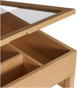 Konferenční stolek se skleněnou deskou v přírodní barvě 60x60 cm Glitz – Hübsch