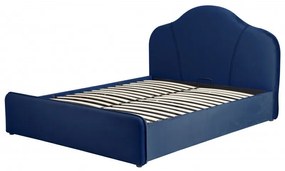 Čalouněná postel Helmer 160x200 tmavě modrá