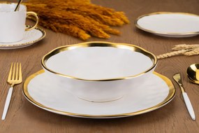Keramická sada talířů Lissa White Gold 8ks