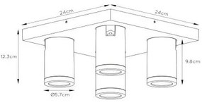 Lucide 09930/20/30 - LED Stmívatelné bodové svítidlo TAYLOR 4xGU10/5W/230V IP44